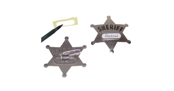 Metal Sheriff Star Name Tag Badge at RTD Gifts